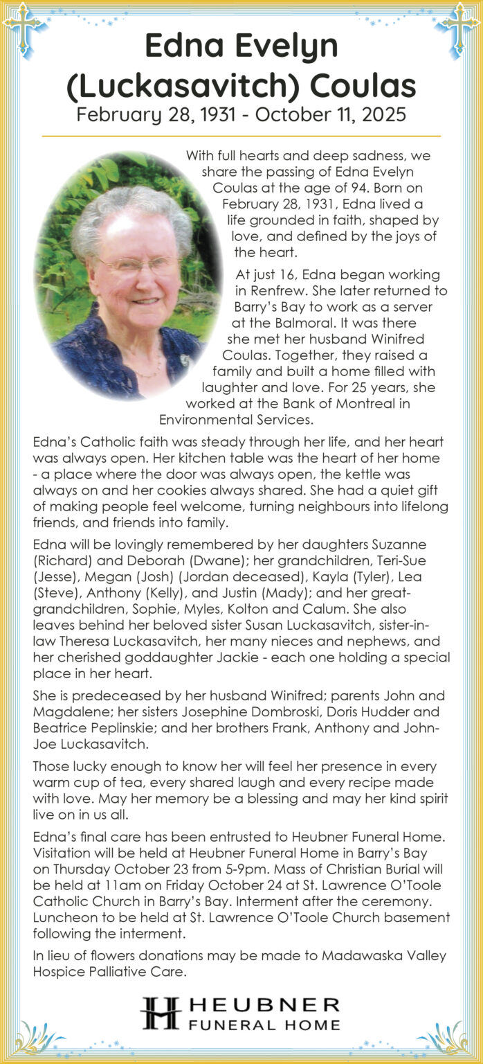 Edna Evelyn (Luckasavitch) Coulas